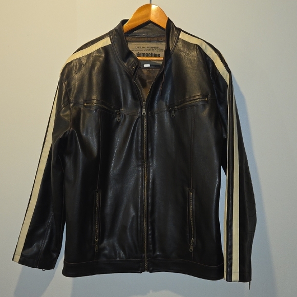 Machine | Jackets & Coats | Machine Black Bomber Jacket With Vintage ...